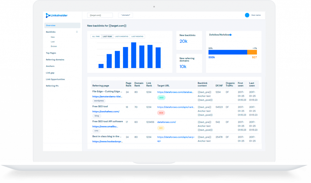 API-driven Backlinks App – DataForSEO