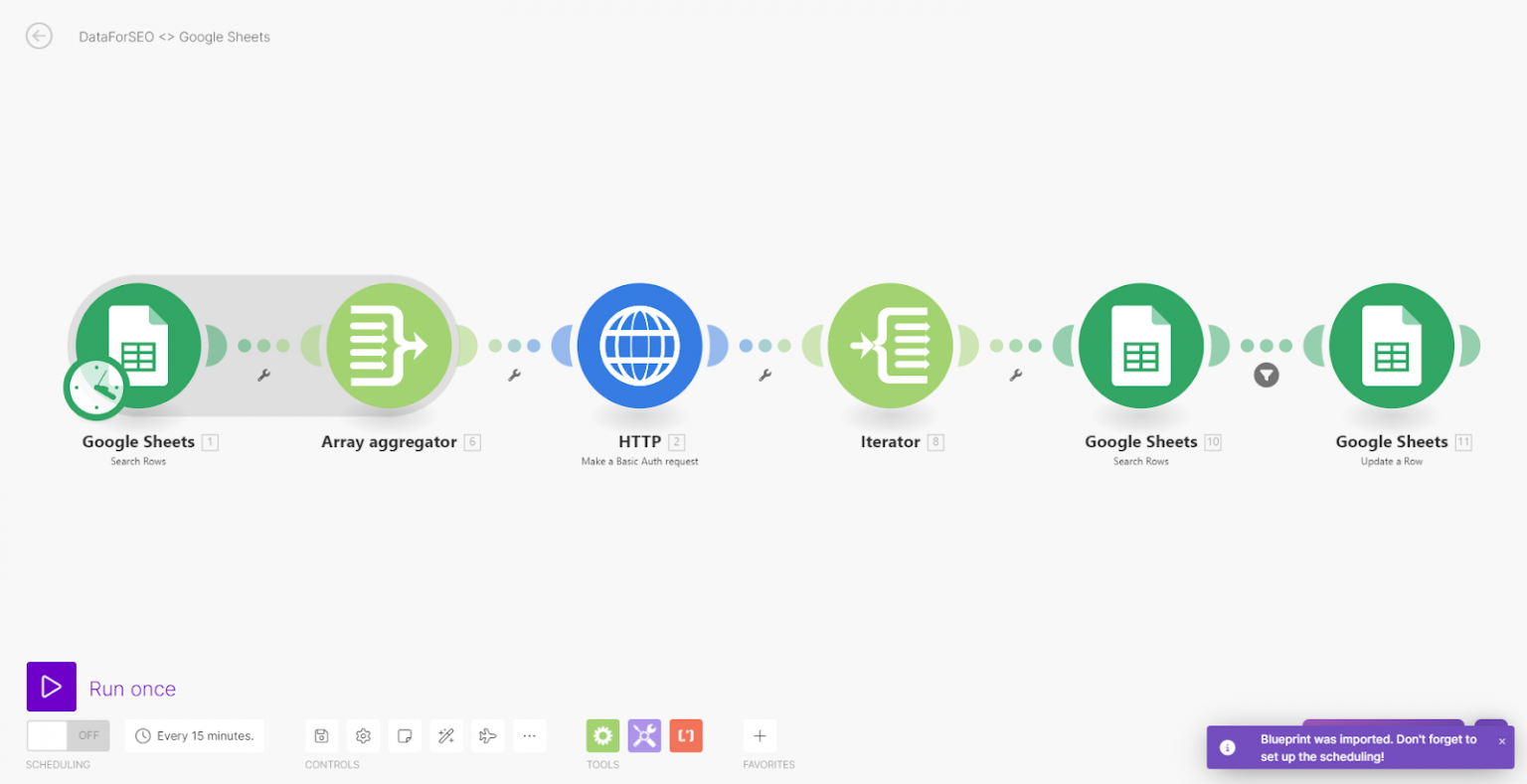 Make Integration – DataForSEO