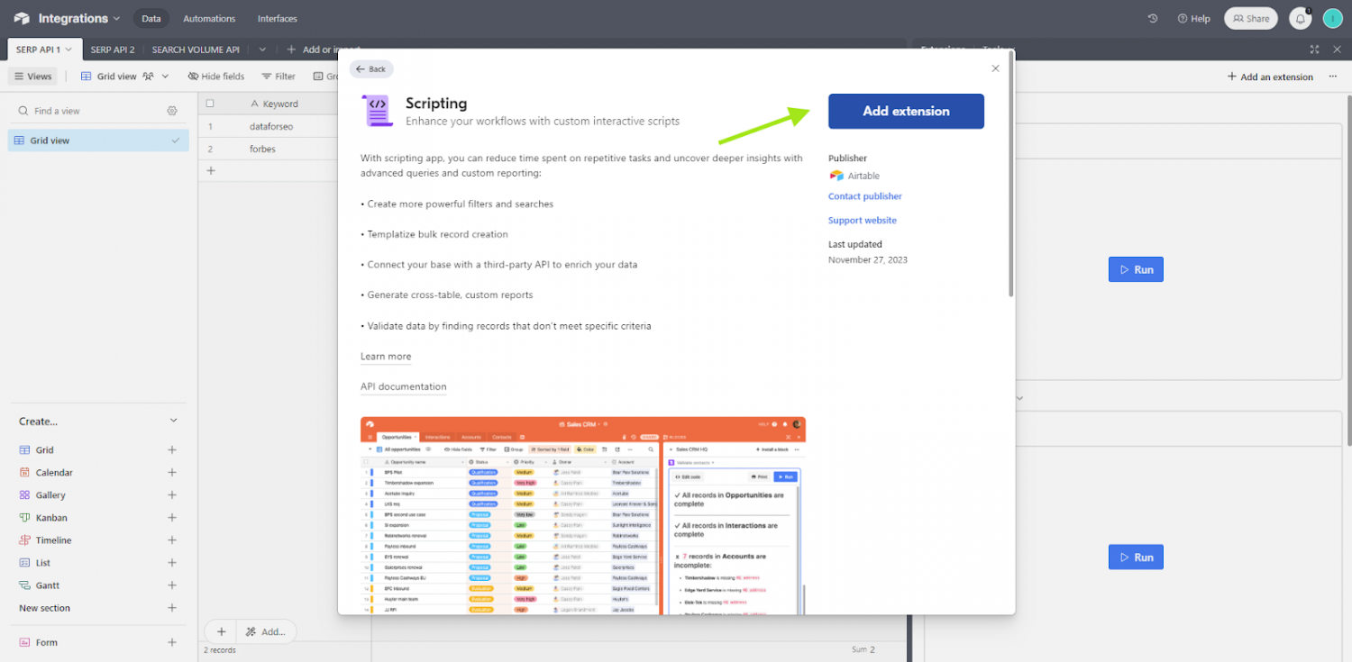 How to Pull Search Rank into Airtable with DataForSEO SERP API – DataForSEO